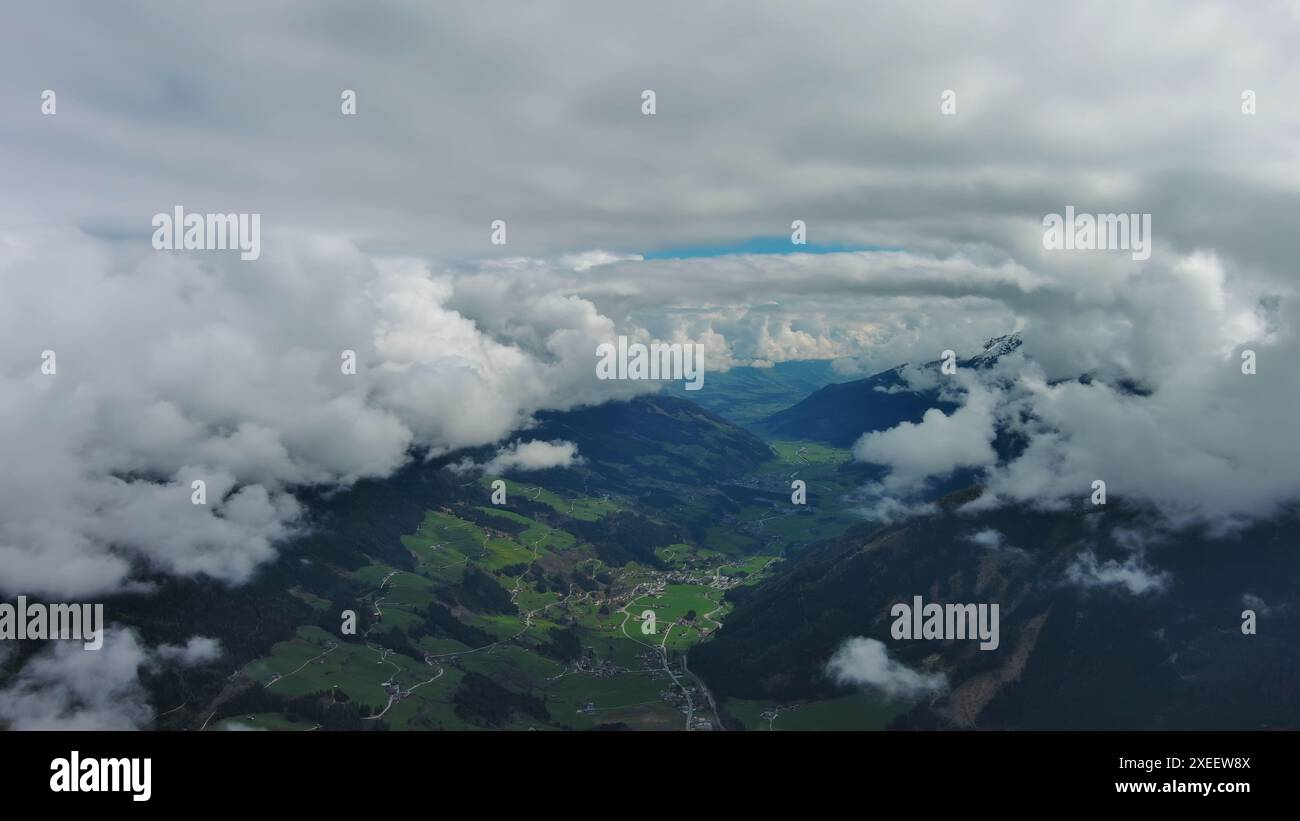 Flying over high mountain valley hi-res stock photography and images ...