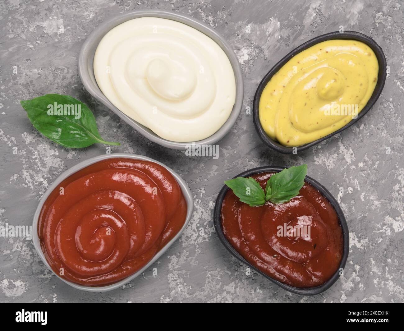 Top view classic sauces hi-res stock photography and images - Alamy