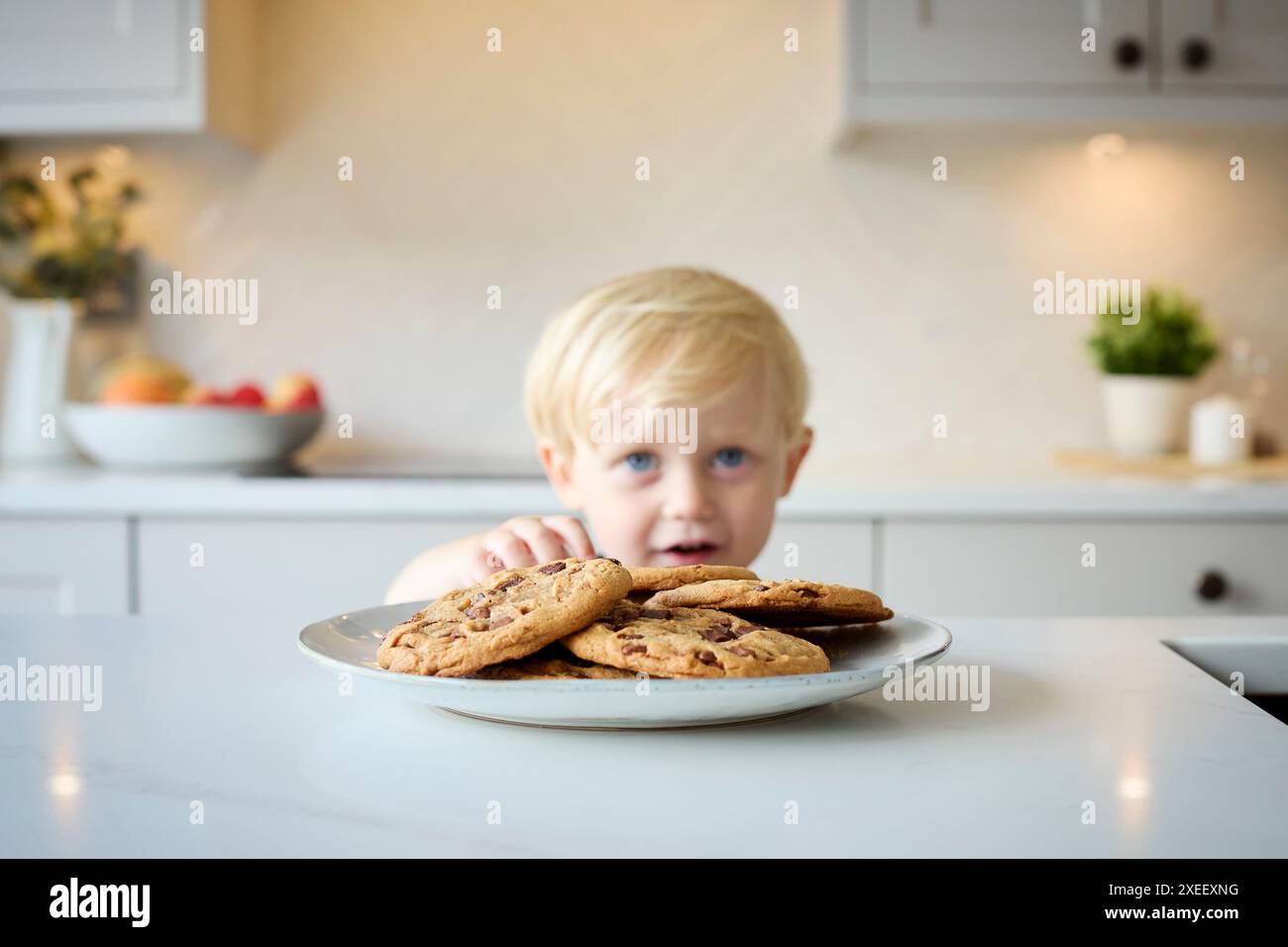 Boy taking cookie hi-res stock photography and images - Alamy