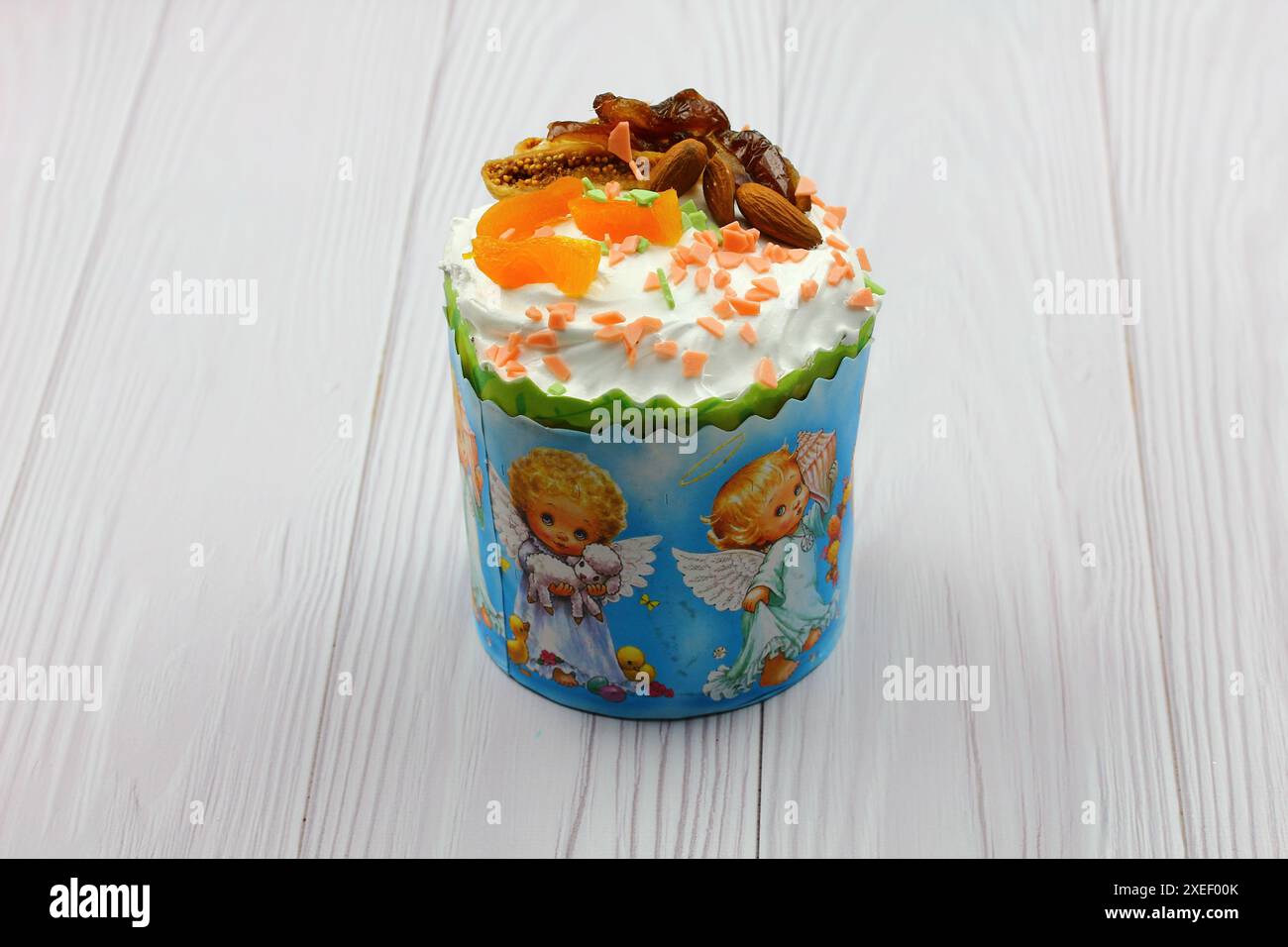 Traditional Russian Ukrainian Easter Cake Kulich. Orthodox Christian ...