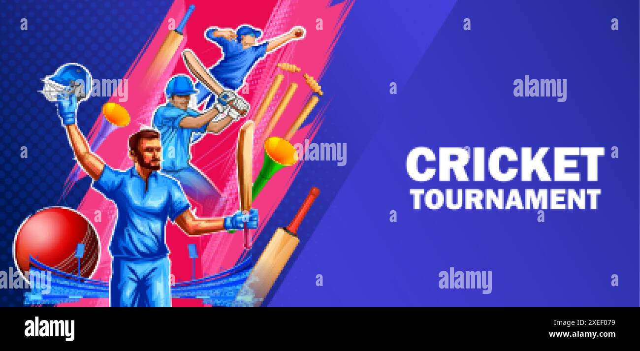 illustration of batsman playing cricket championship sports 2024 Stock Vector Image & Art - Alamy