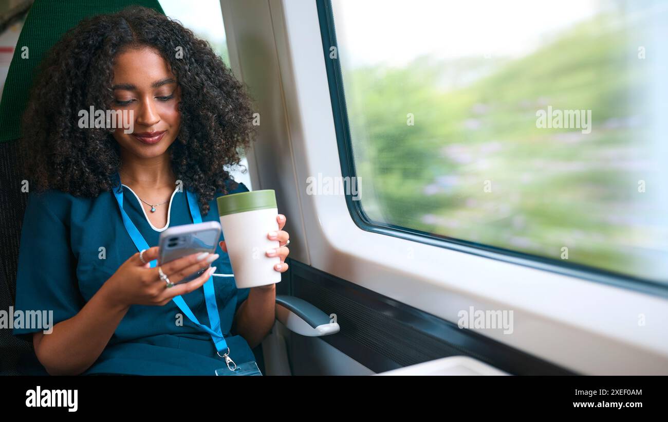 Female doctor nurse commuting hi-res stock photography and images - Alamy