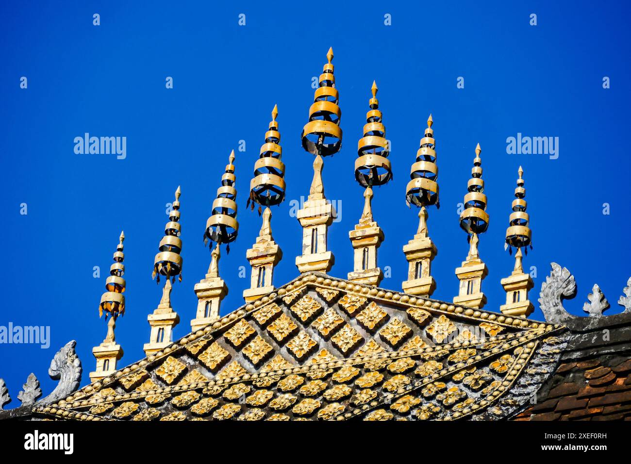 Roof of temple in thailand, digital photo picture as a background Stock ...