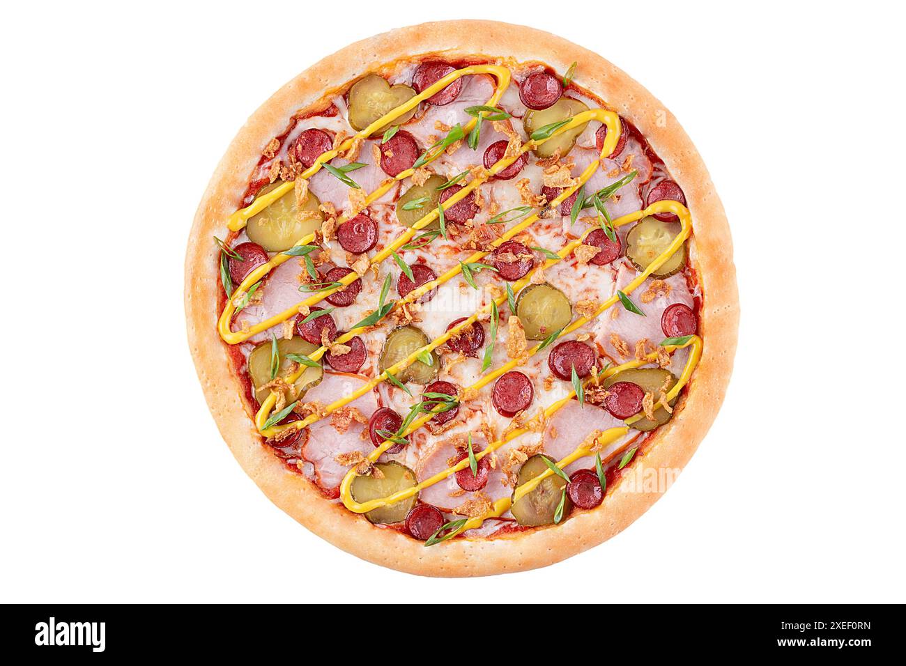 Appetizing Pepperoni Pizza, on a white background, isolate, for a food ...