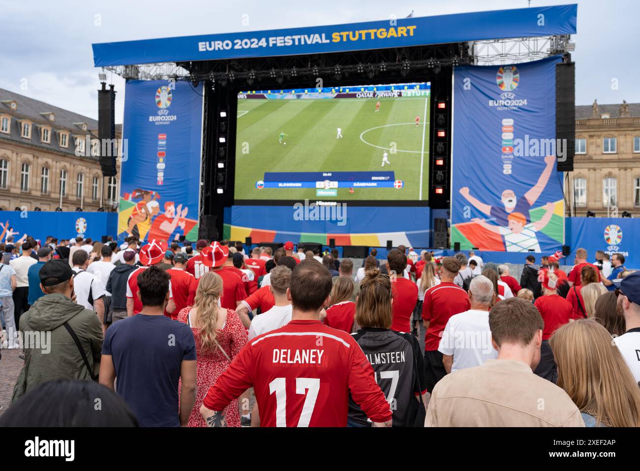 Fan zone in Stuttgart, Germany during UEFA Euro 2024.The European ...