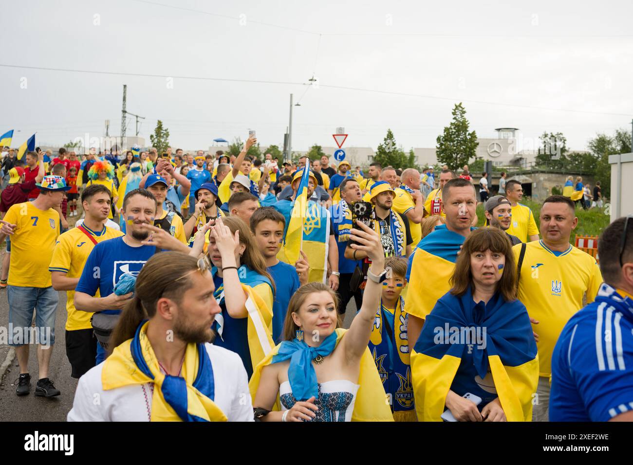 Ukrainian fans supported their football team in Germany Stock Photo - Alamy