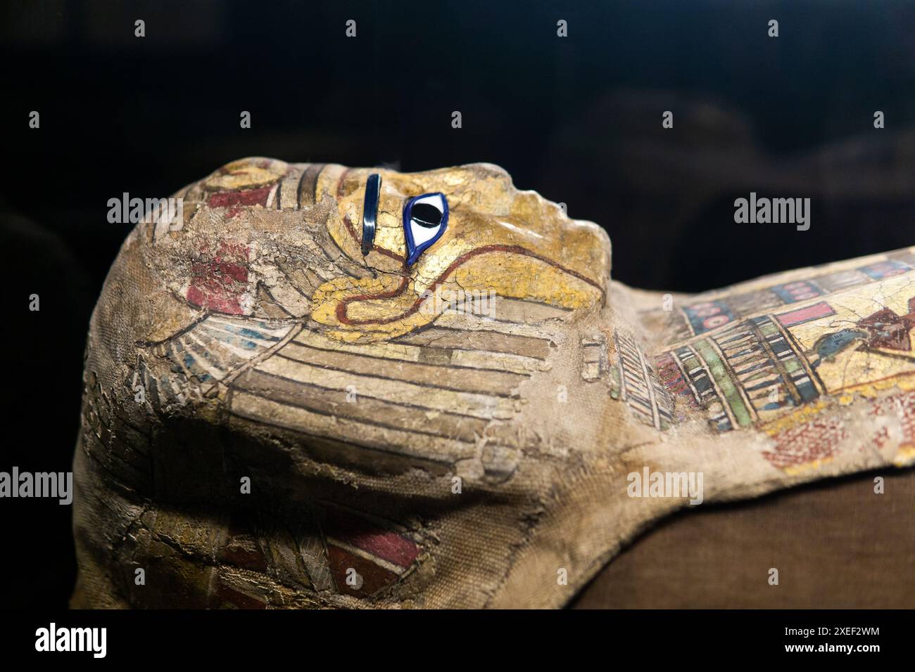 Perm, Russia - May 25, 2024: mask of ancient Egyptian mummy in a museum ...
