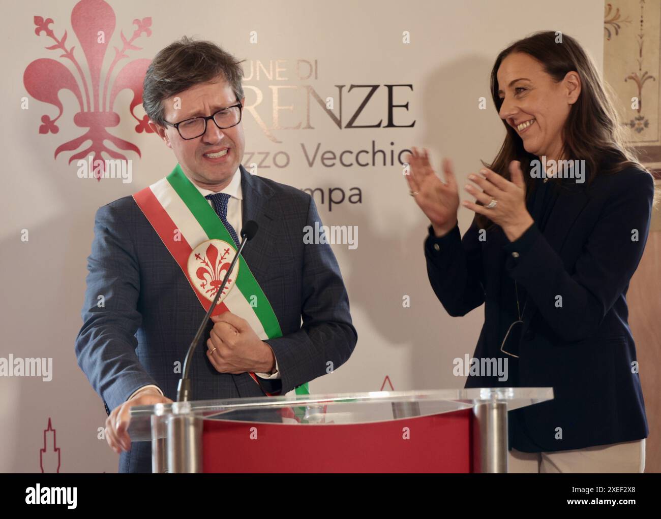 Florence - Florence - Handover and tricolor band, in the Clemente Sesto ...