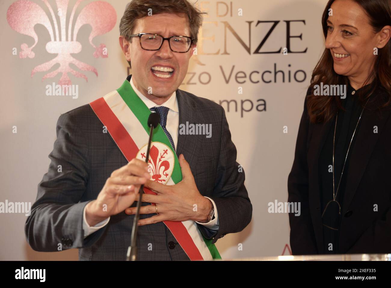 Florence - Florence - Handover and tricolor band, in the Clemente Sesto ...