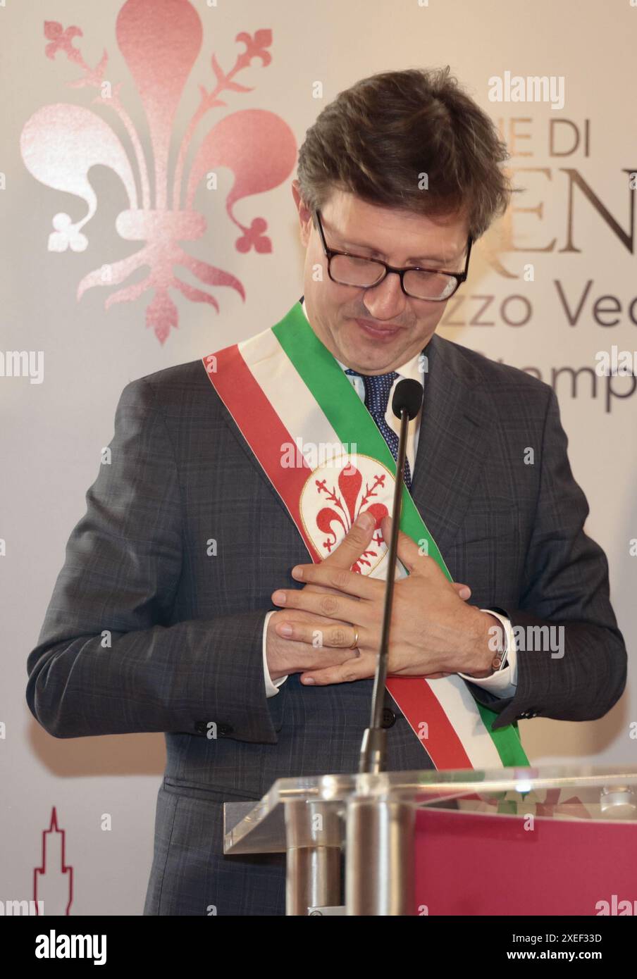 Florence - Florence - Handover and tricolor band, in the Clemente Sesto ...