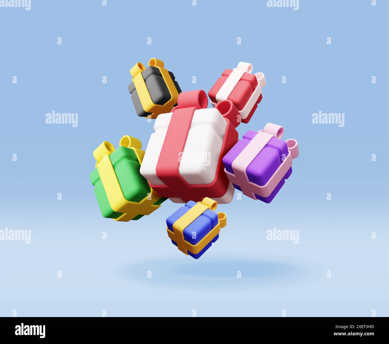 3D gift box pile isolated Stock Vector Image & Art - Alamy