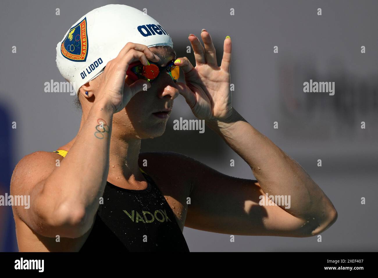 Elena Di Liddo of Italy prepares to compete in the 100m Butterfly Women ...