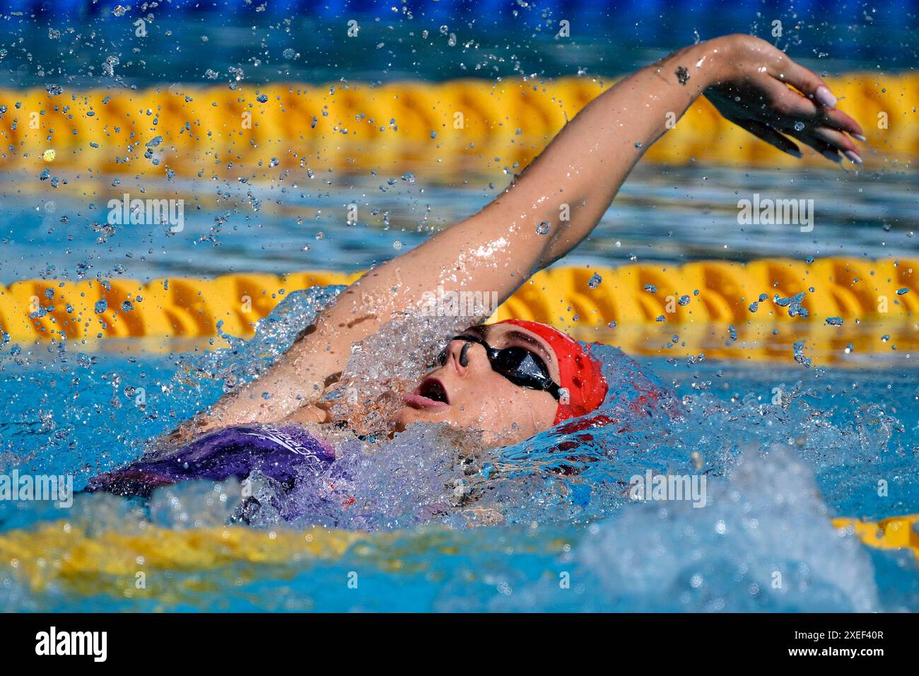 Medi Harris of Great Britain competes in the 100m Backstroke Women ...