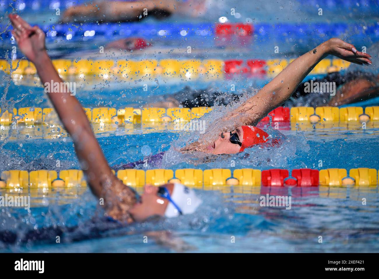 Medi Harris of Great Britain competes in the 100m Backstroke Women ...