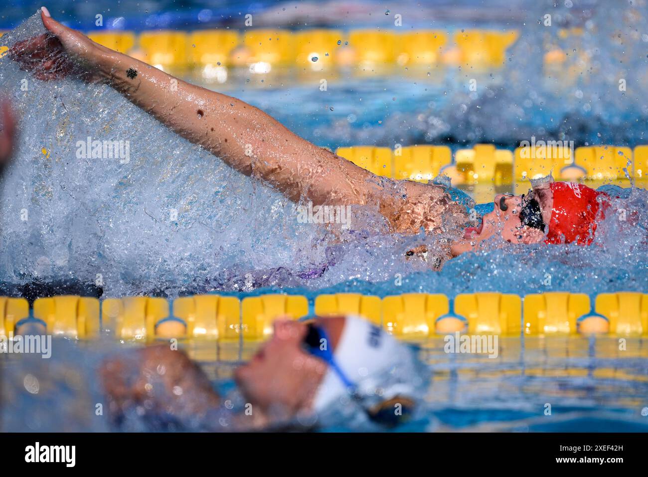 Medi Harris of Great Britain competes in the 100m Backstroke Women ...