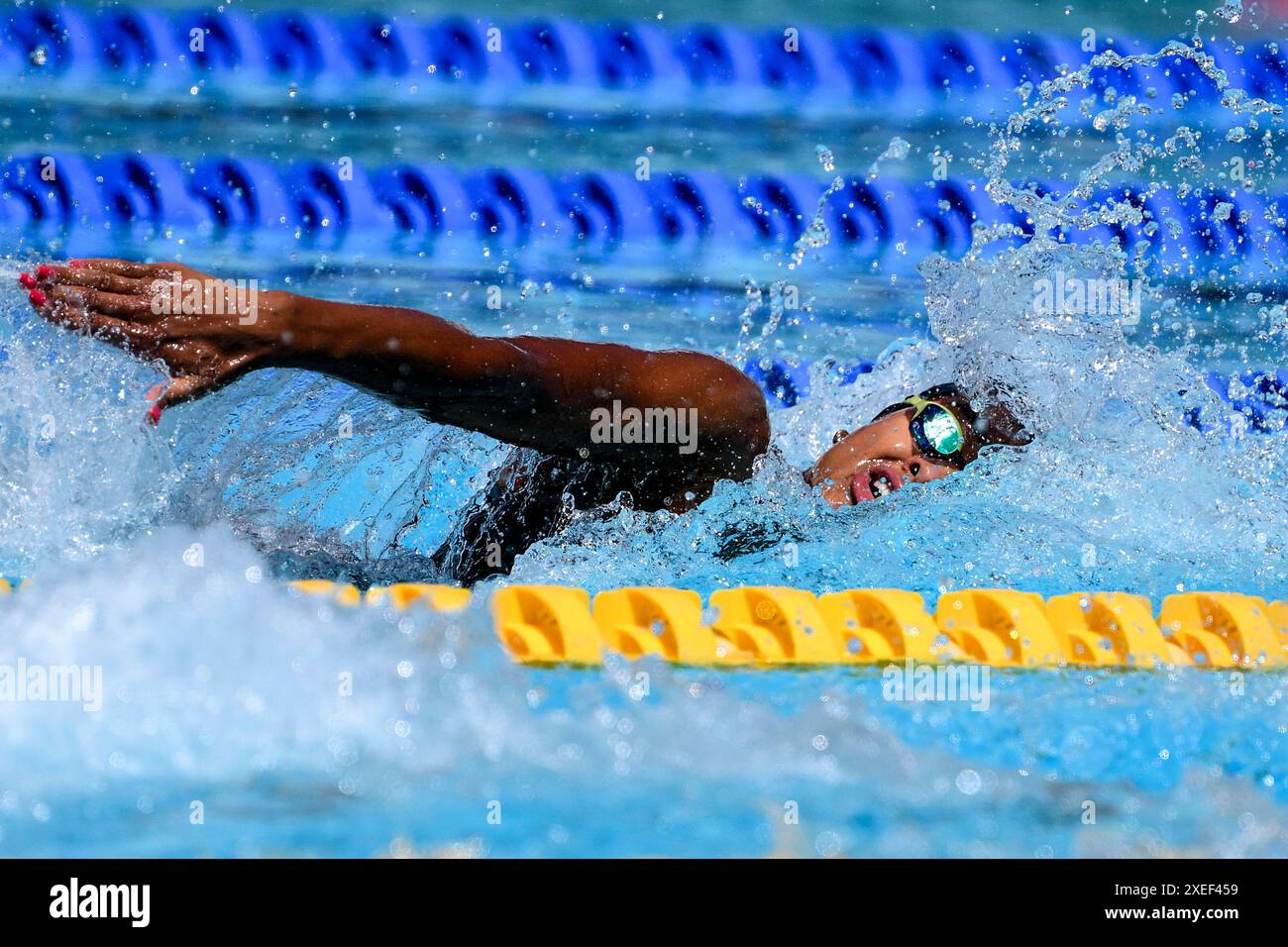 Sara Curtis of Italy competes in the 100m Freestyle Women Heats during ...