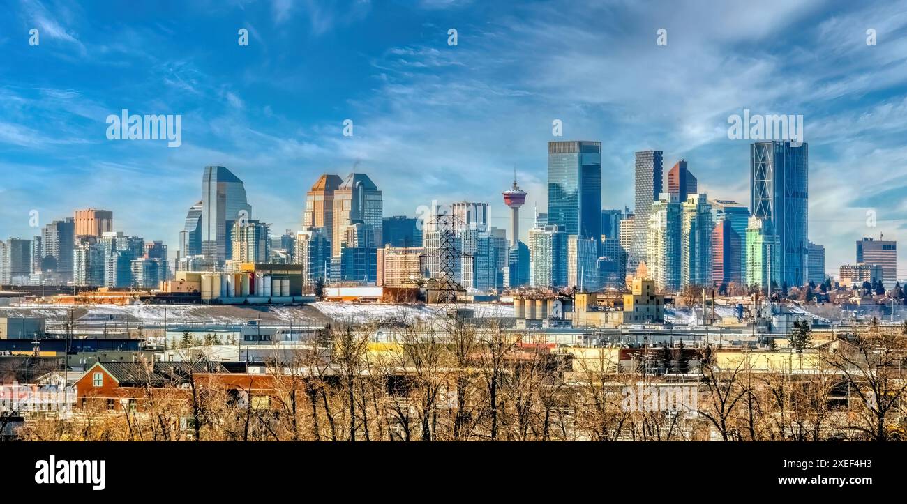 Calgary, Alberta, Canada. Apr 12, 2024. The Calgary downtown skyline ...