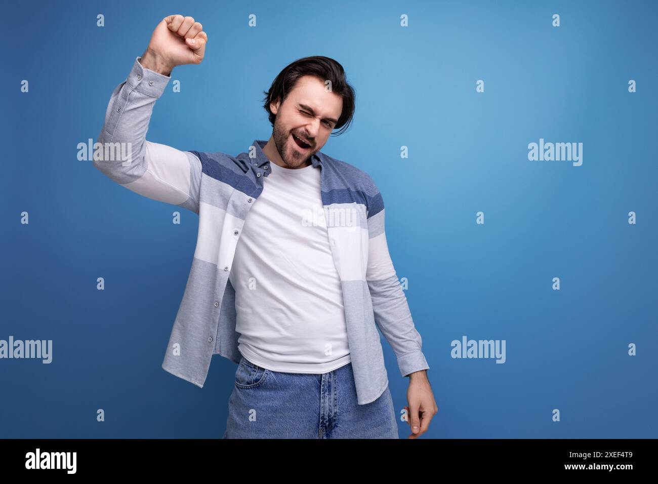 Happy energetic man hi-res stock photography and images - Alamy