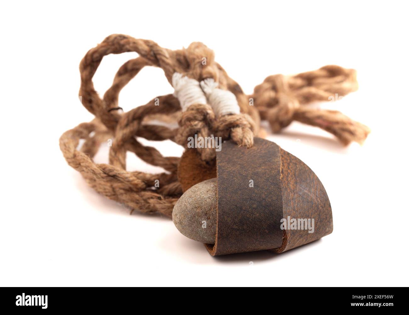Sling Shot and Stones on a White Background from the Story of David and ...