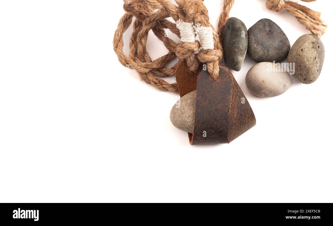Sling Shot and Stones on a White Background from the Story of David and ...