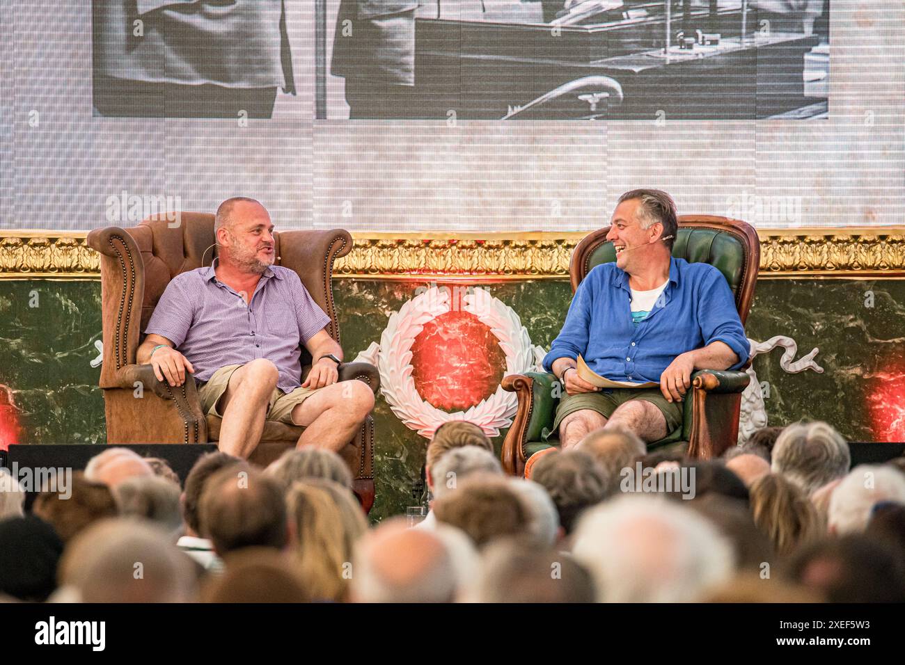 BROADCHALKE, WILTSHIRE, UK, 26th June, 2024, Comedian Al Murray and ...