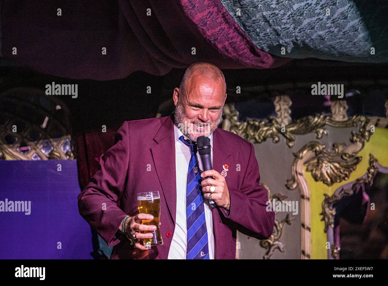 BROADCHALKE, WILTSHIRE, UK, 26th June, 2024, Comedian Al Murray (aka ...