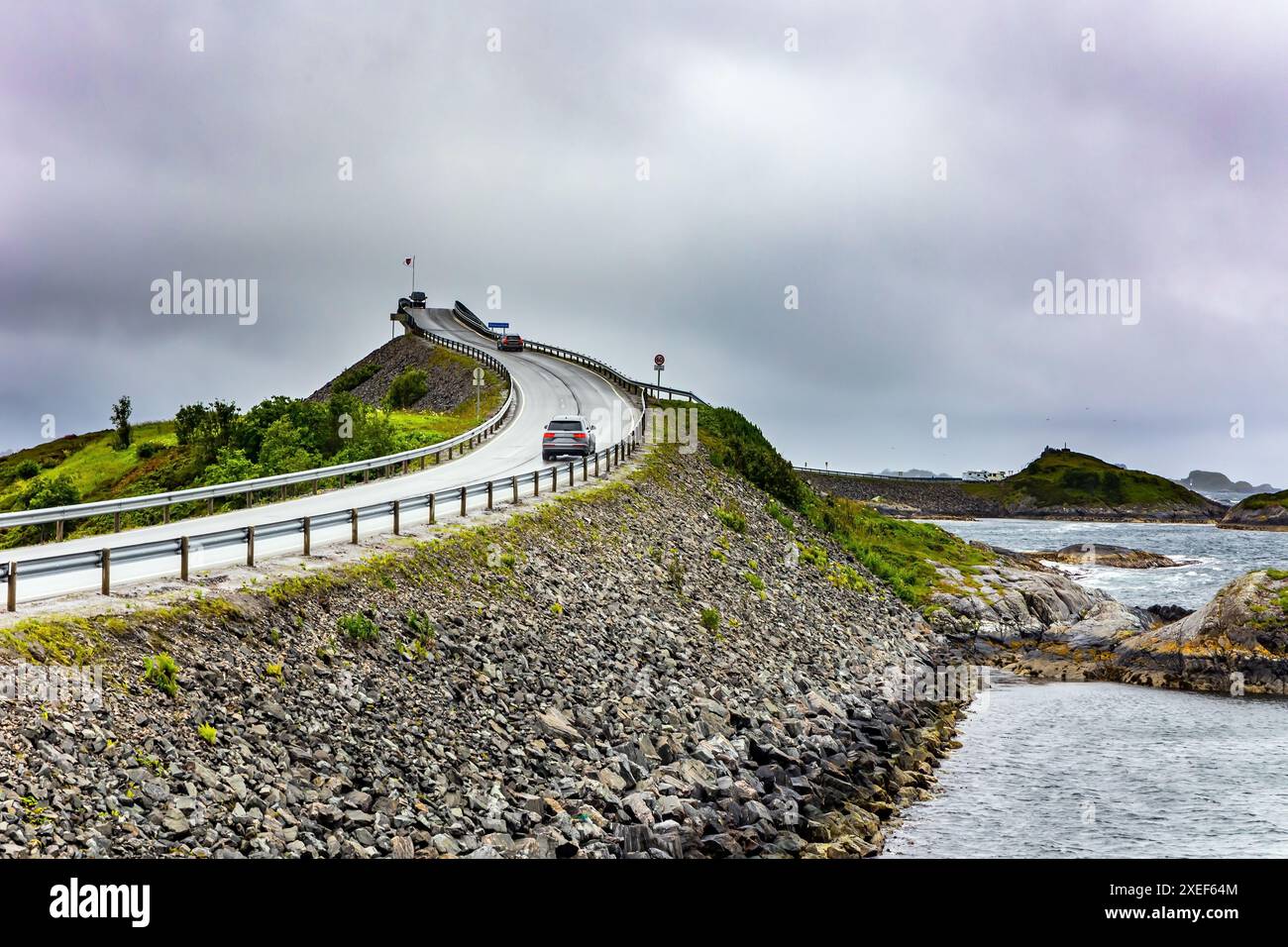 The famous Atlantic road in Norway Stock Photo - Alamy