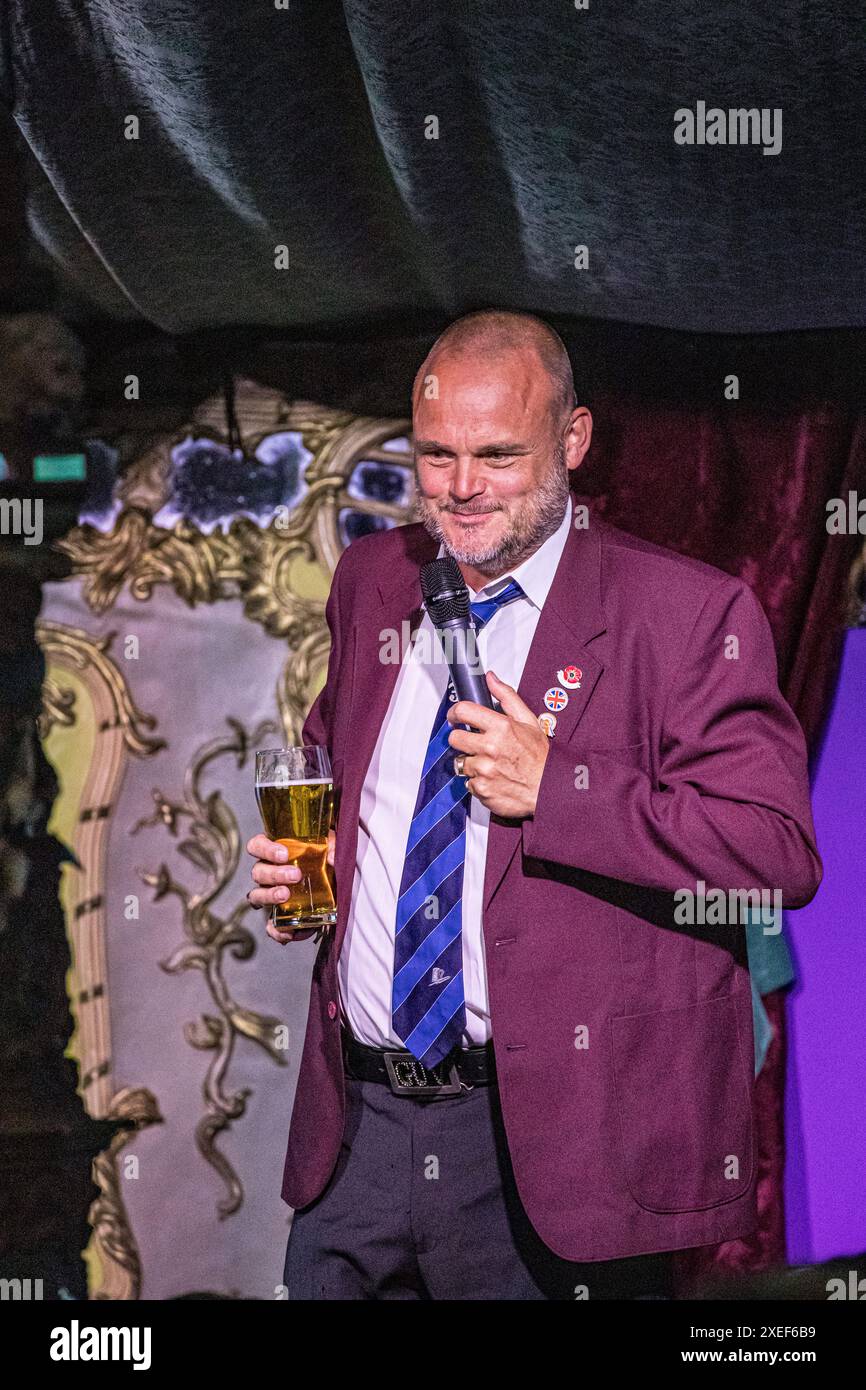 BROADCHALKE, WILTSHIRE, UK, 26th June, 2024, Comedian Al Murray (aka ...