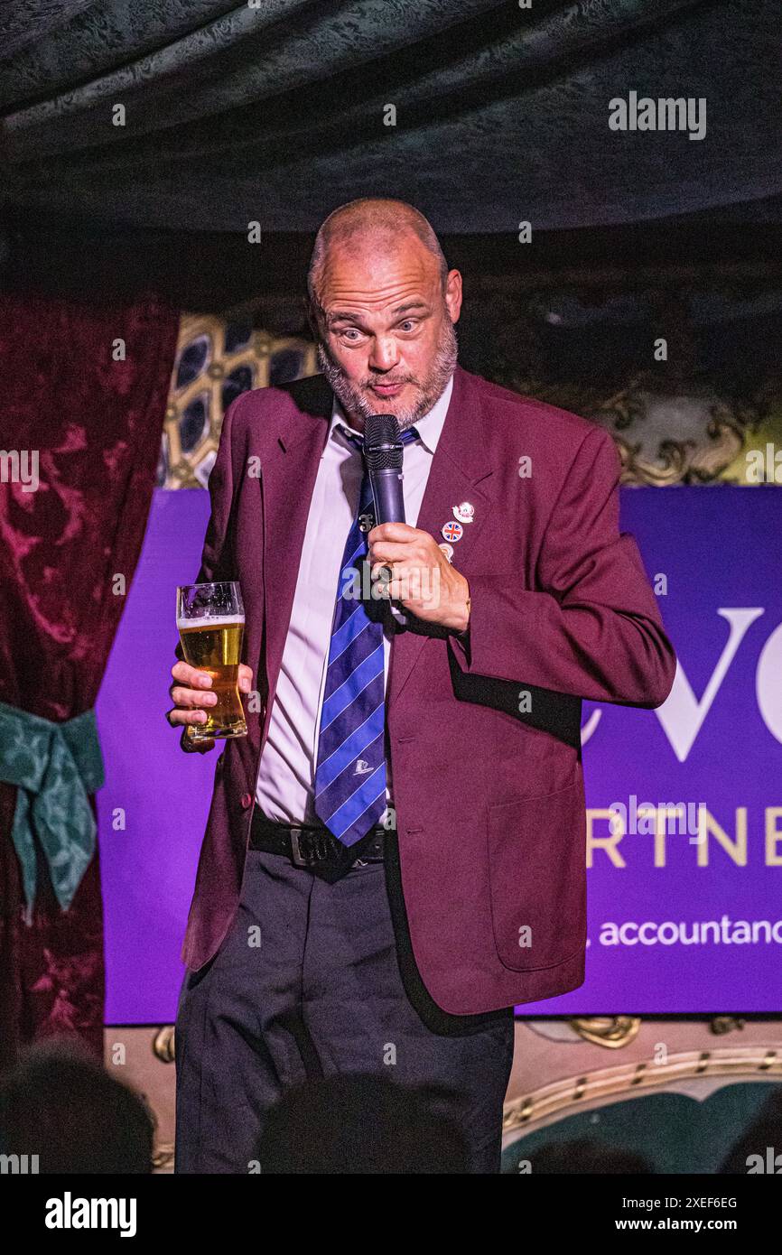 BROADCHALKE, WILTSHIRE, UK, 26th June, 2024, Comedian Al Murray (aka ...