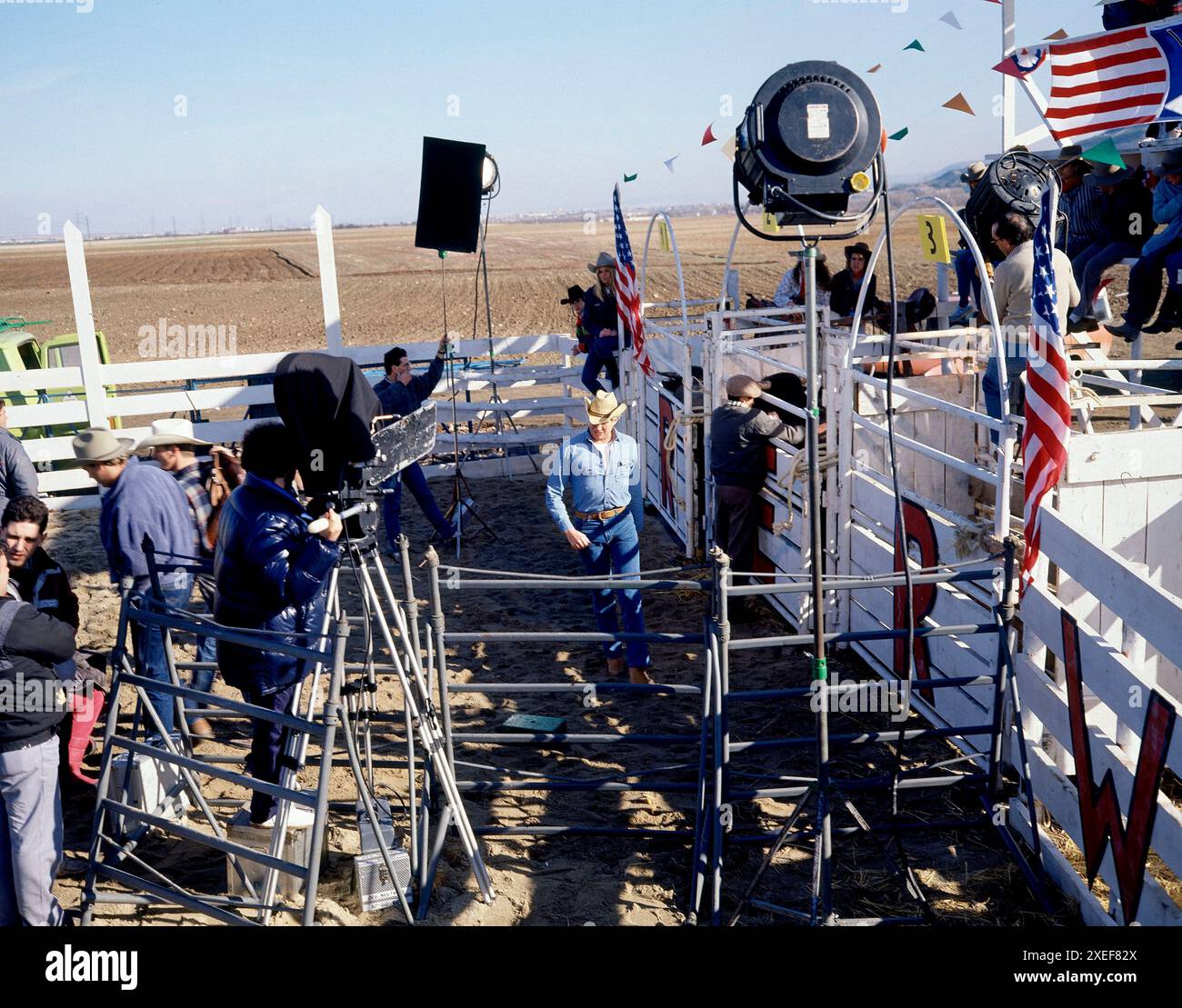 FILMACION DE UN ANUNCIO - RODEO AMERICANO CON COWBOYS Stock Photo - Alamy