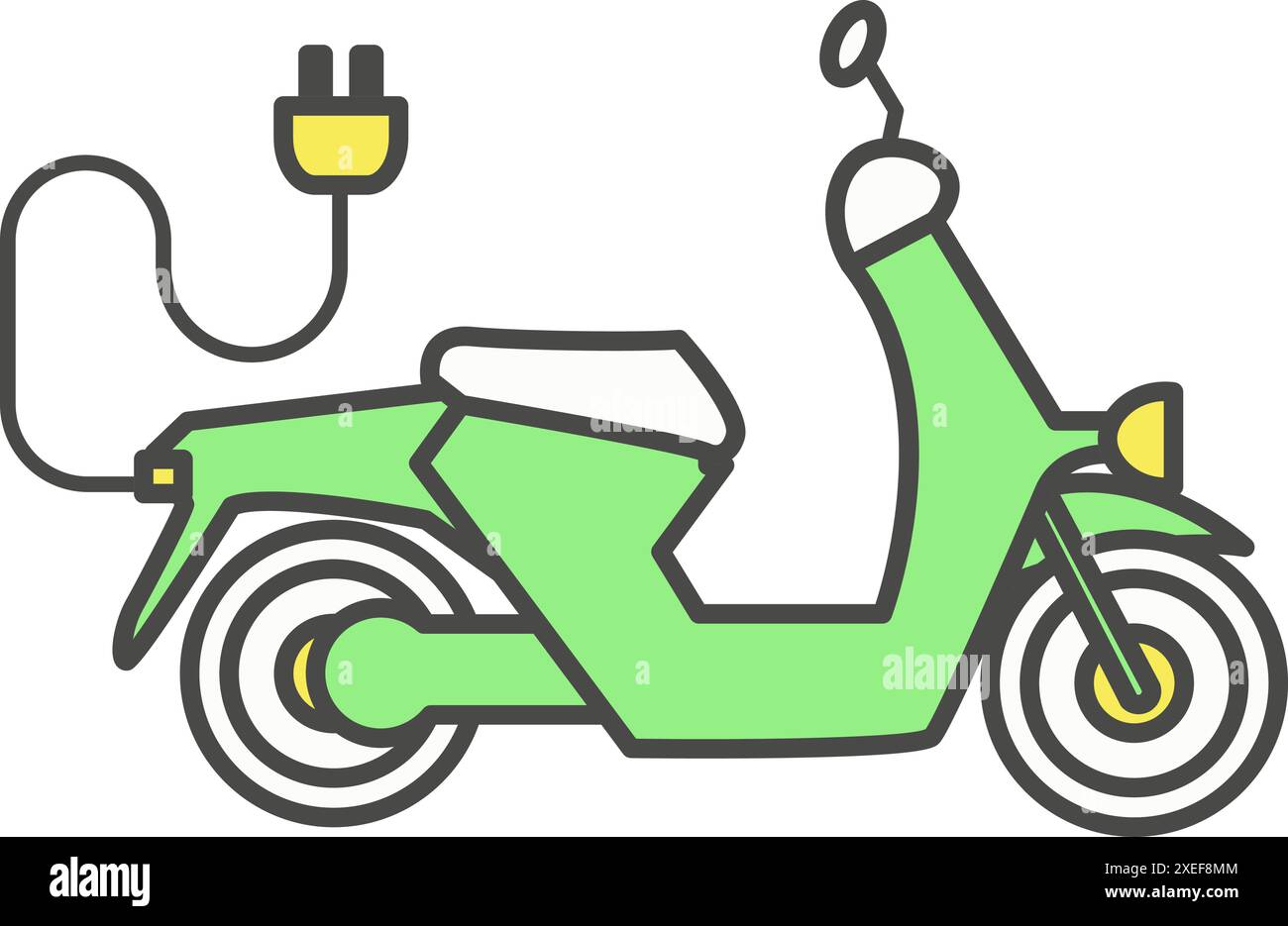 Electric motorcycle charging vector icon Stock Vector Image & Art - Alamy
