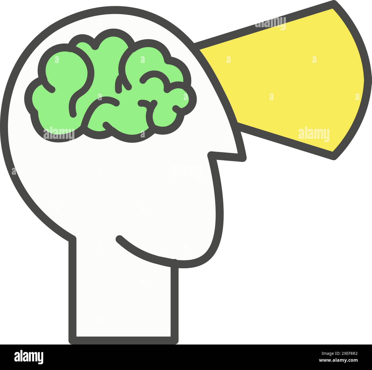 Human brain head silhouette vector icon Stock Vector Image & Art - Alamy
