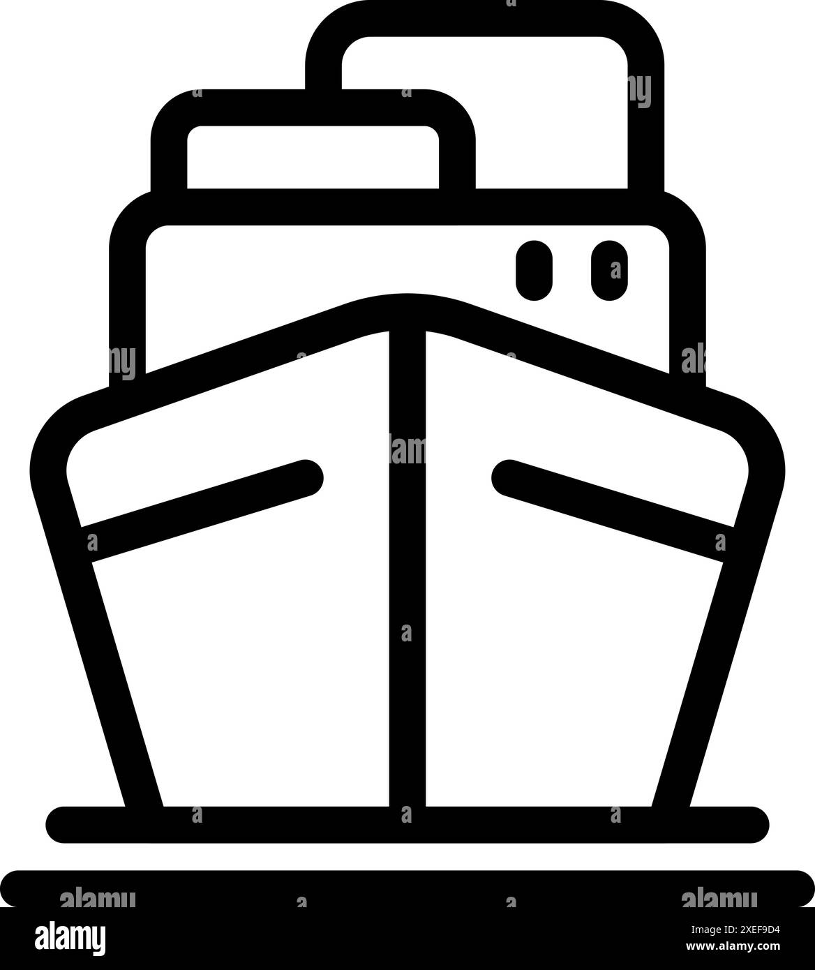 Cargo ship sailing on water, delivering goods for import export ...