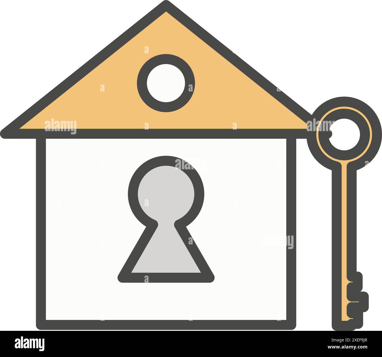 House with key vector icon Stock Vector Image & Art - Alamy
