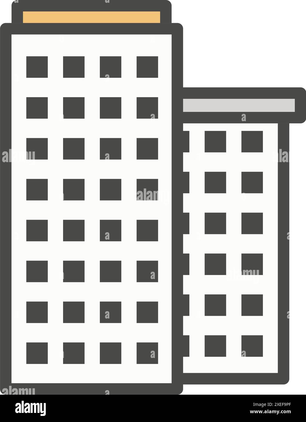 Apartment building skyscraper residential house vector icon Stock ...