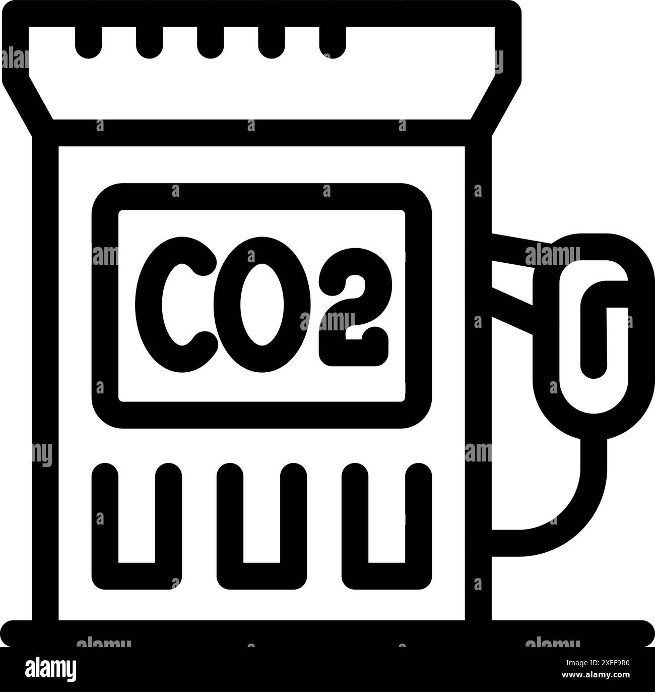 Co2 charging station with display showing charging status, symbolizing ...