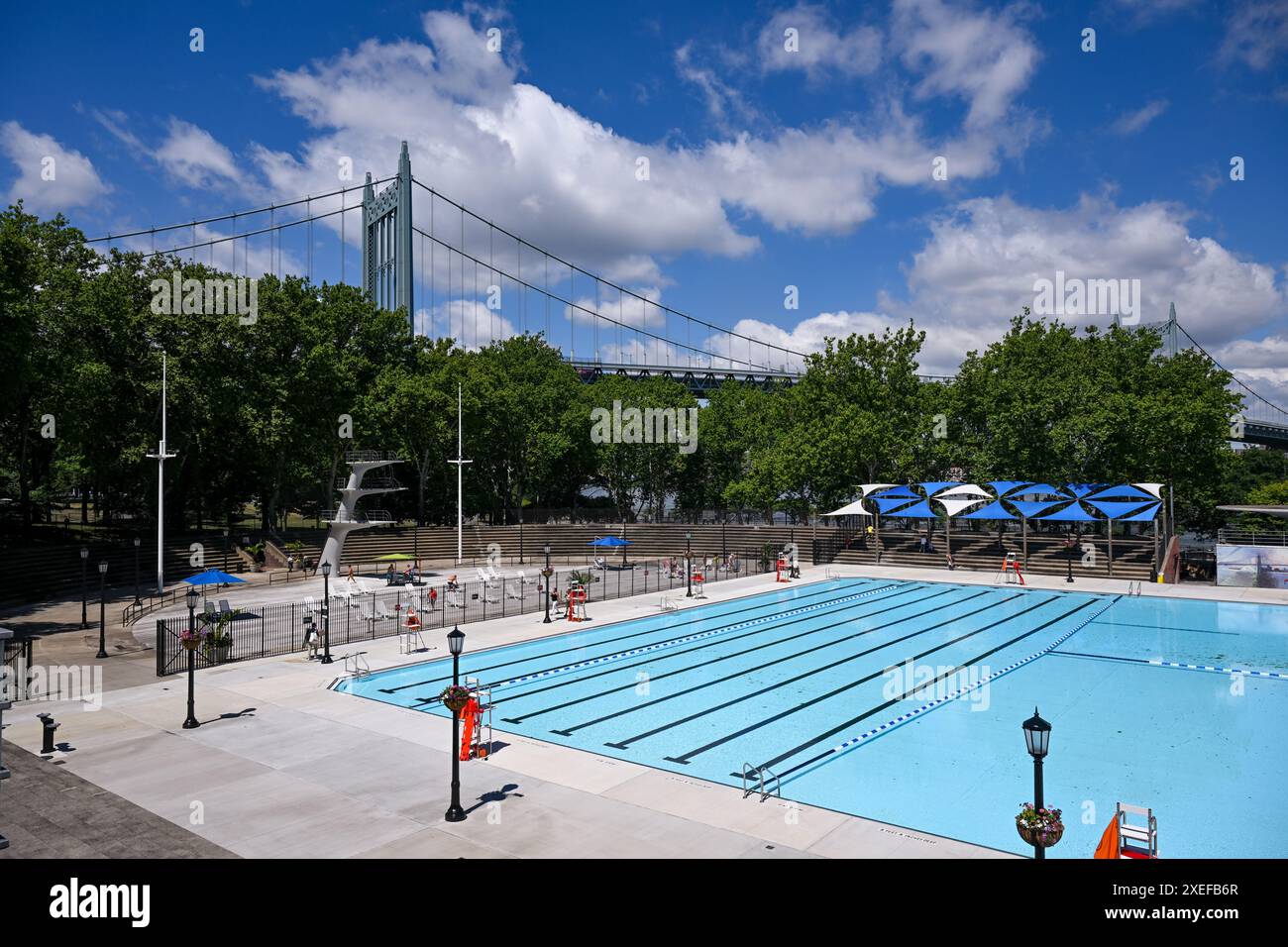 People swim at the Astoria Pool on June 27, 2024 in New York City Stock ...
