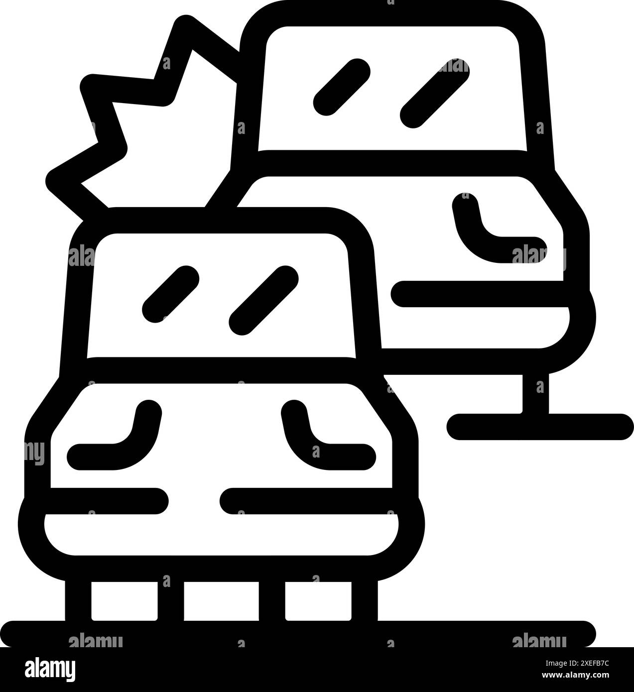 Car crash icon representing the importance of road safety and the ... Car crash icon representing the importance of road safety and the ...