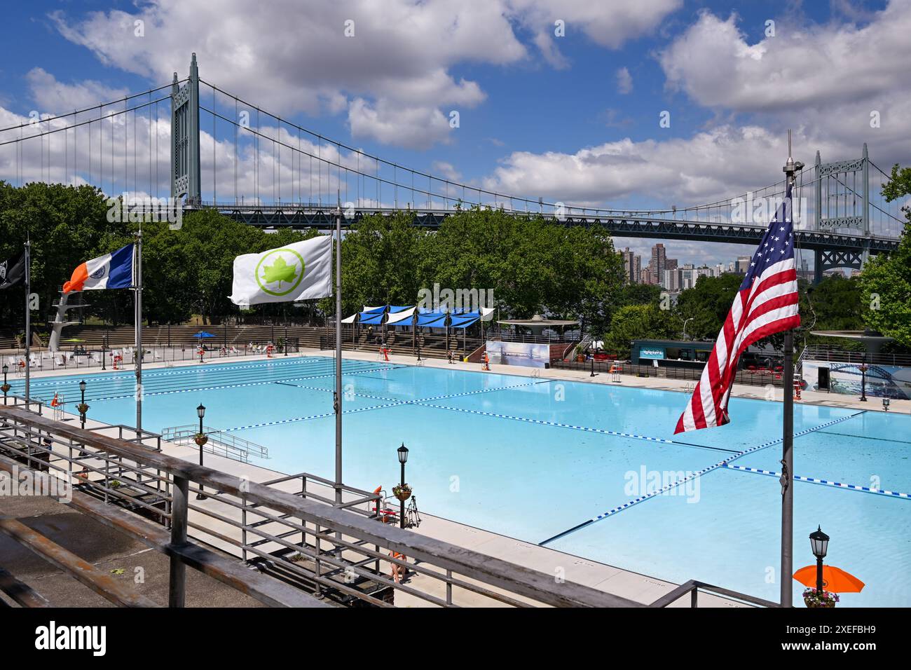 People swim at the Astoria Pool on June 27, 2024 in New York City Stock ...