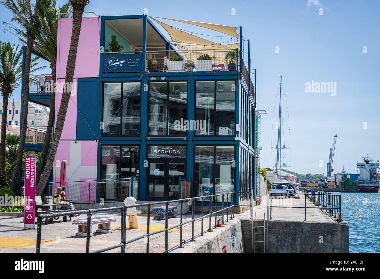 Hamilton, Bermuda—June 20, 2024. A photo of the Bermuda tourist center ...