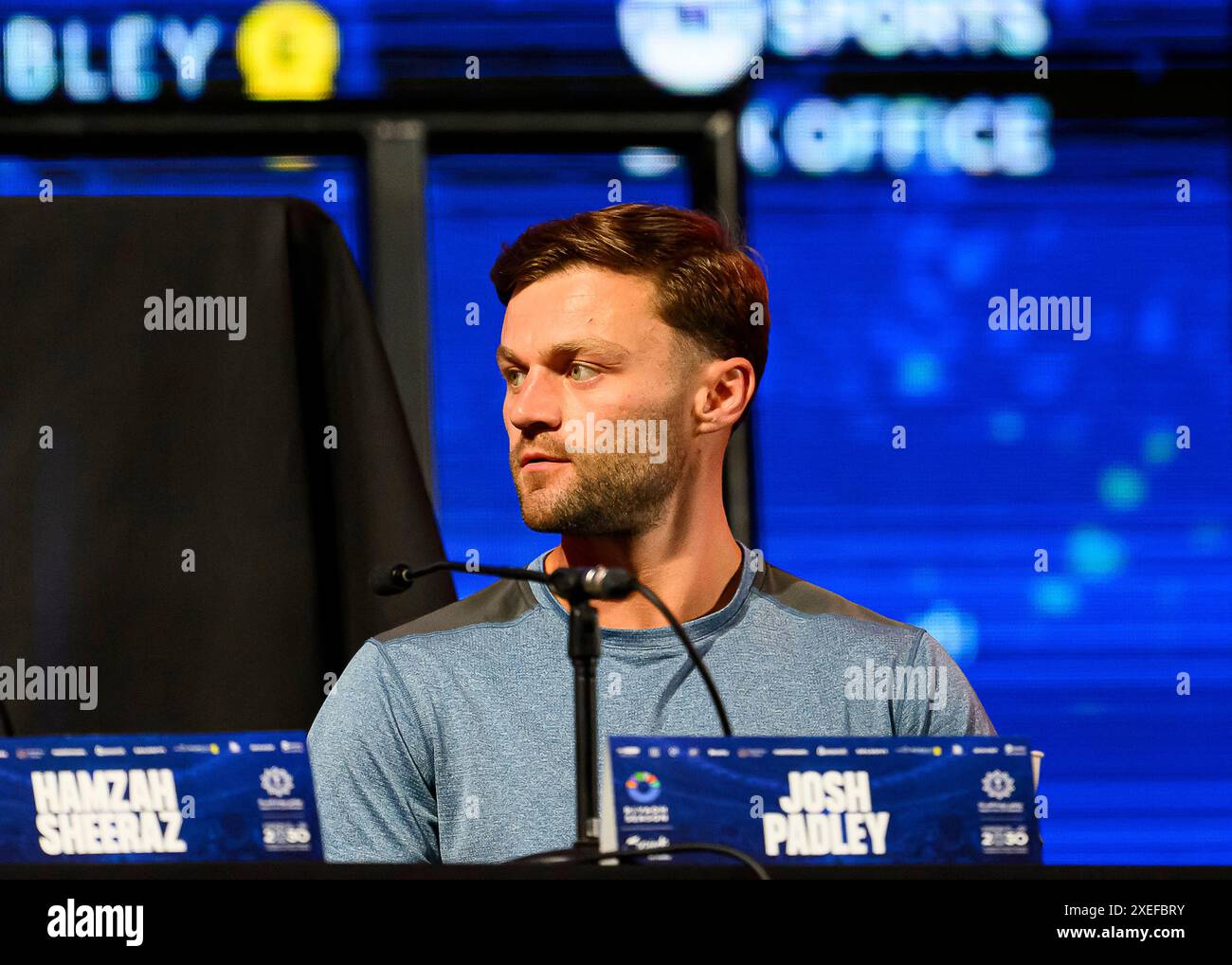 LONDON, UNITED KINGDOM. 26 Jun, 2024. Josh Padley during Queensberry ...