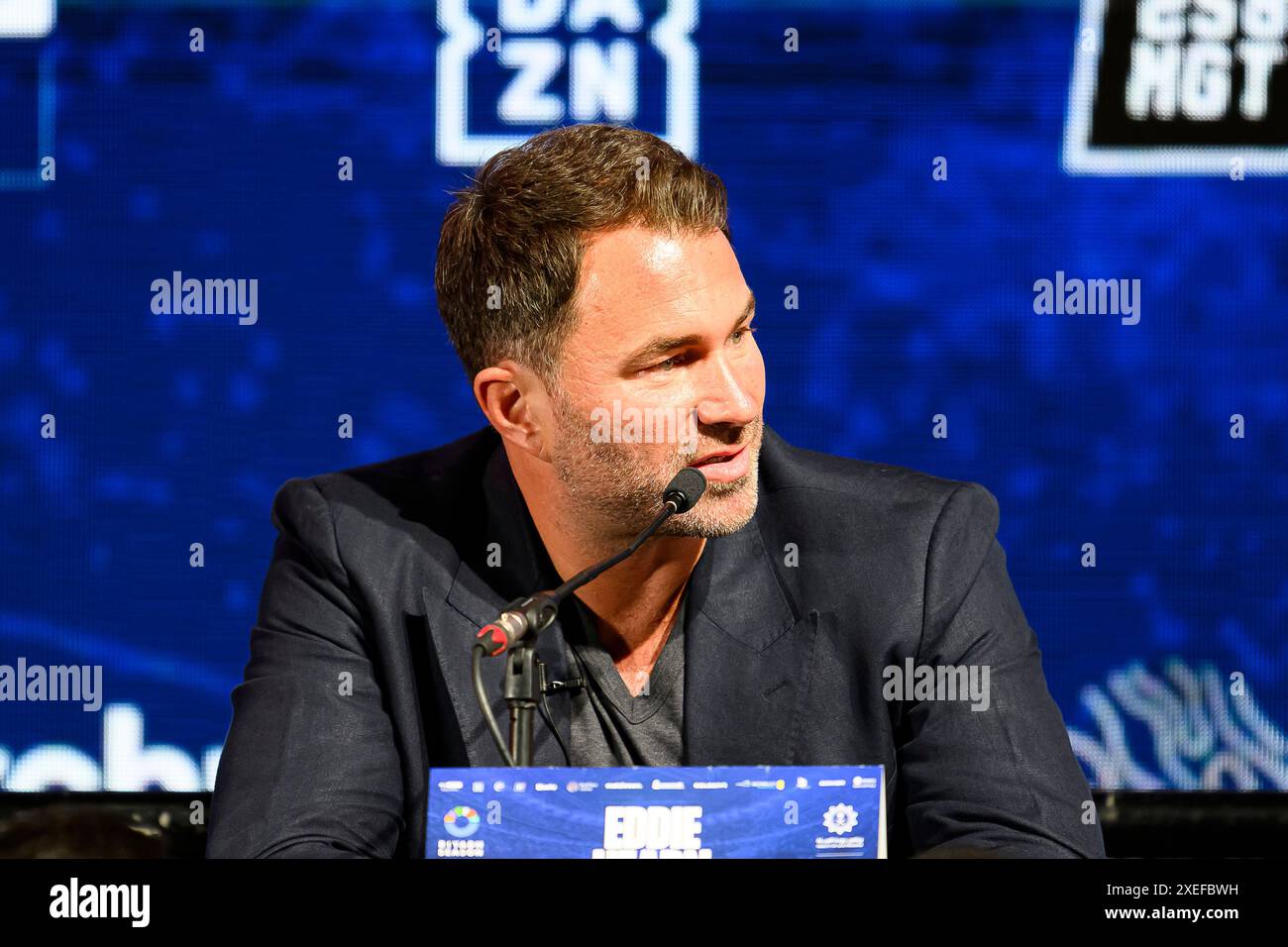 LONDON, UNITED KINGDOM. 26 Jun, 2024. Eddie Hearn during Queensberry ...