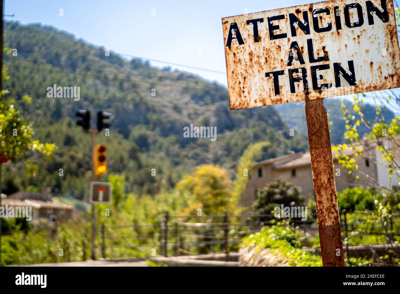 Spanish Railroad Crossing Sign Train Crossing | Cofan