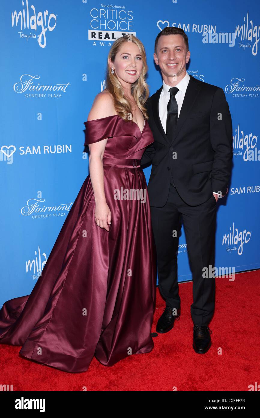 Denise Huskins and Aaron Quinn attend the 2024 Critics Choice Real TV ...