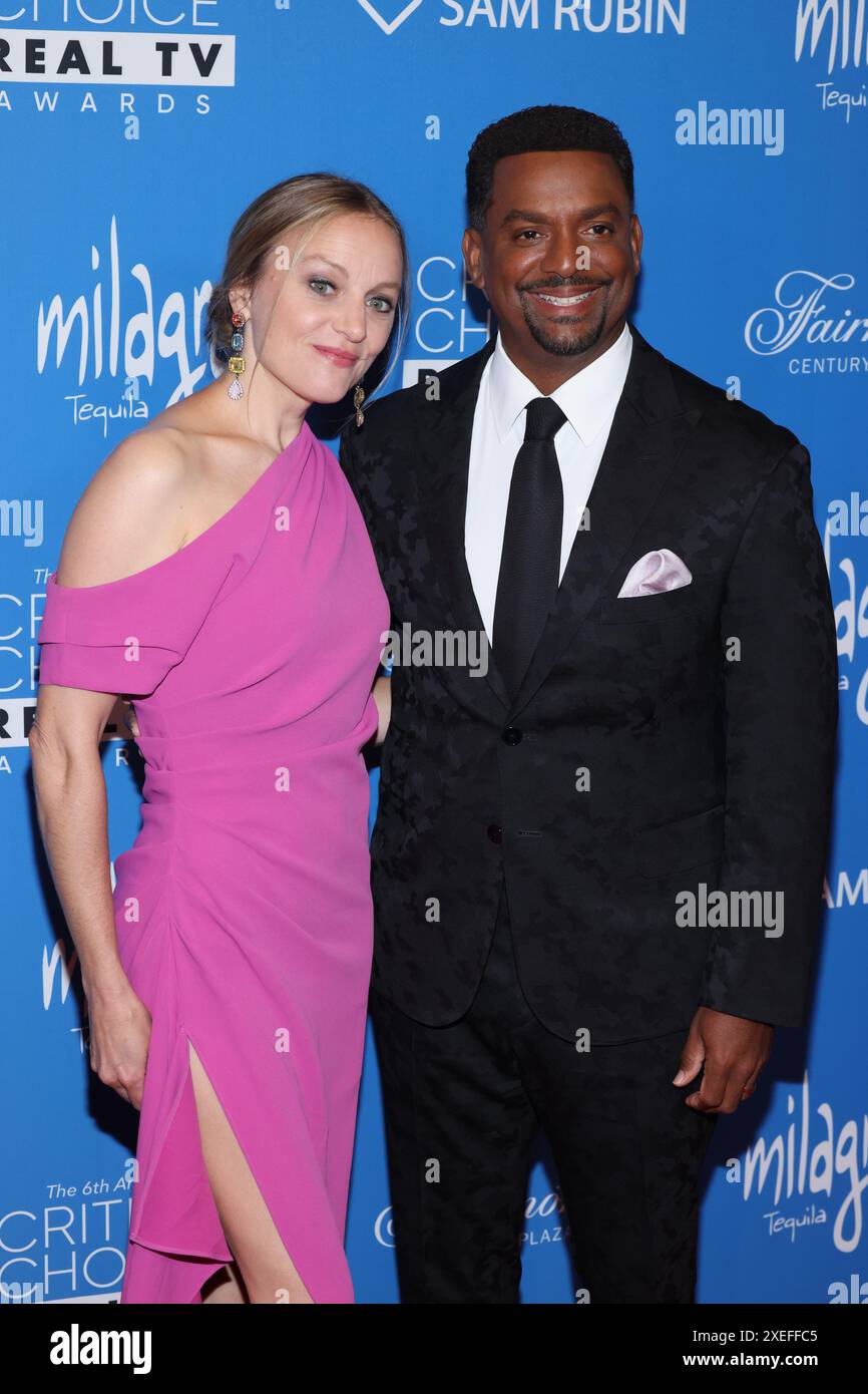 Angela Ribeiro and Alfonso Ribeiro attend the 2024 Critics Choice Real ...