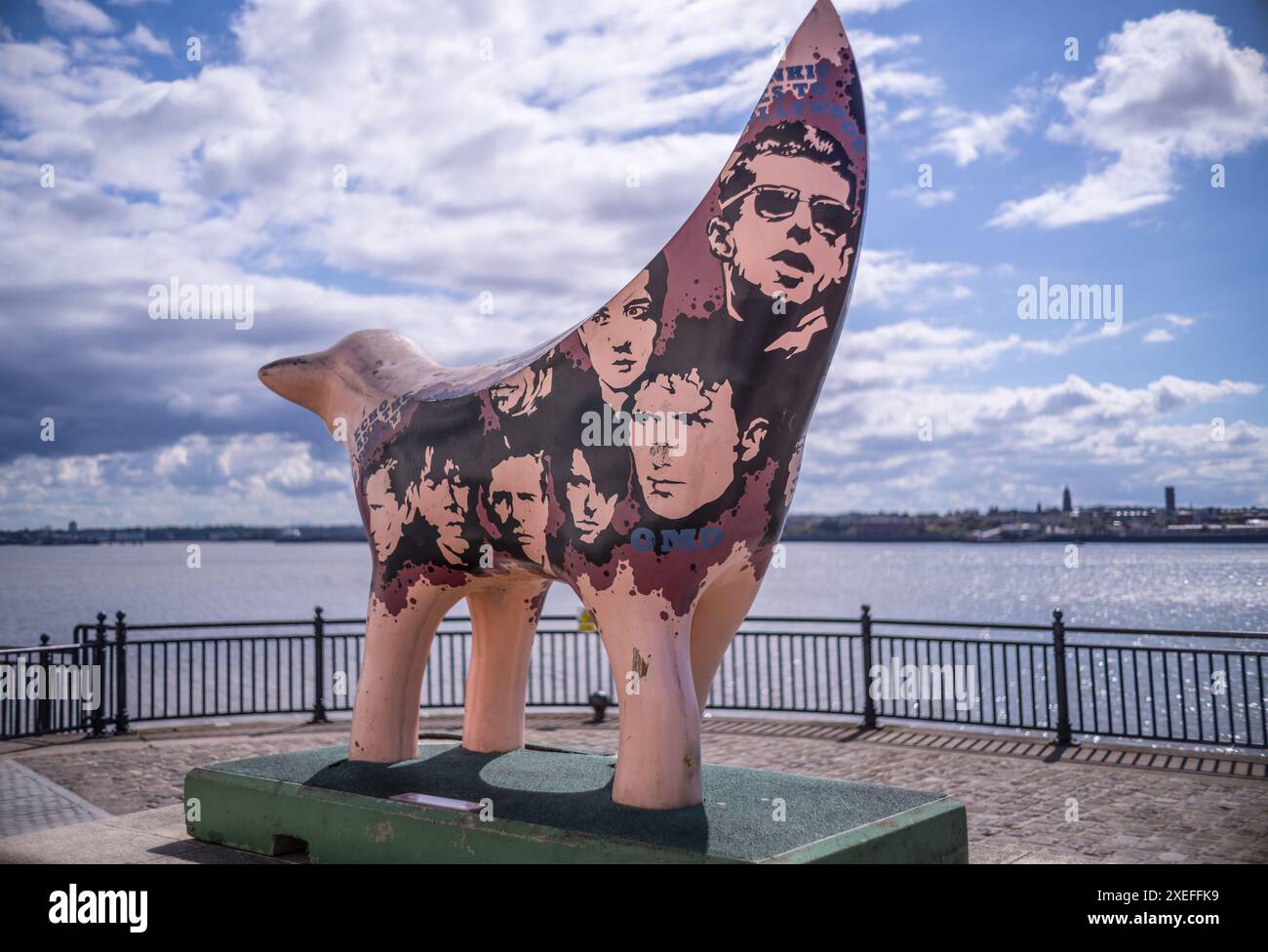 Superlambanana is a bright sculpture on the pier head in Liverpool ...