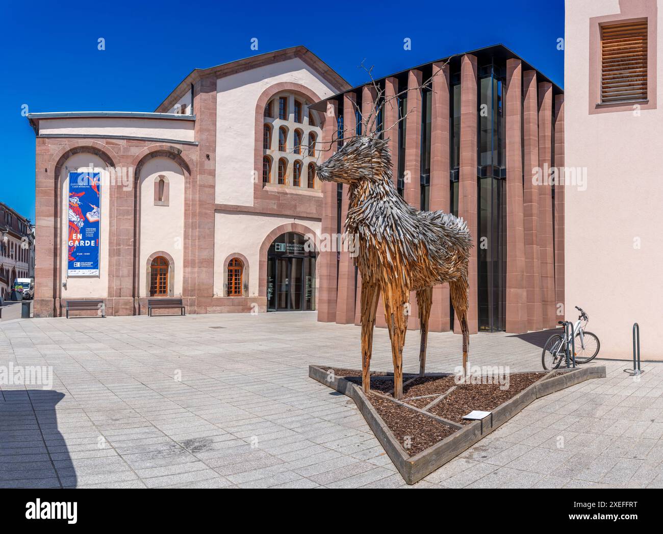 Selestat, France - 06 25 2024: View the facade of Humanist Library and ...