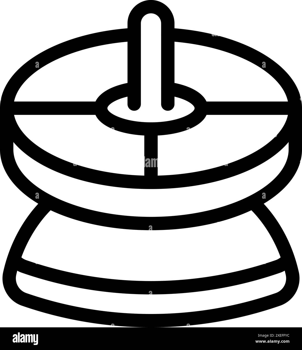 Spinning top toy icon, outline style, suitable for web and print design ...