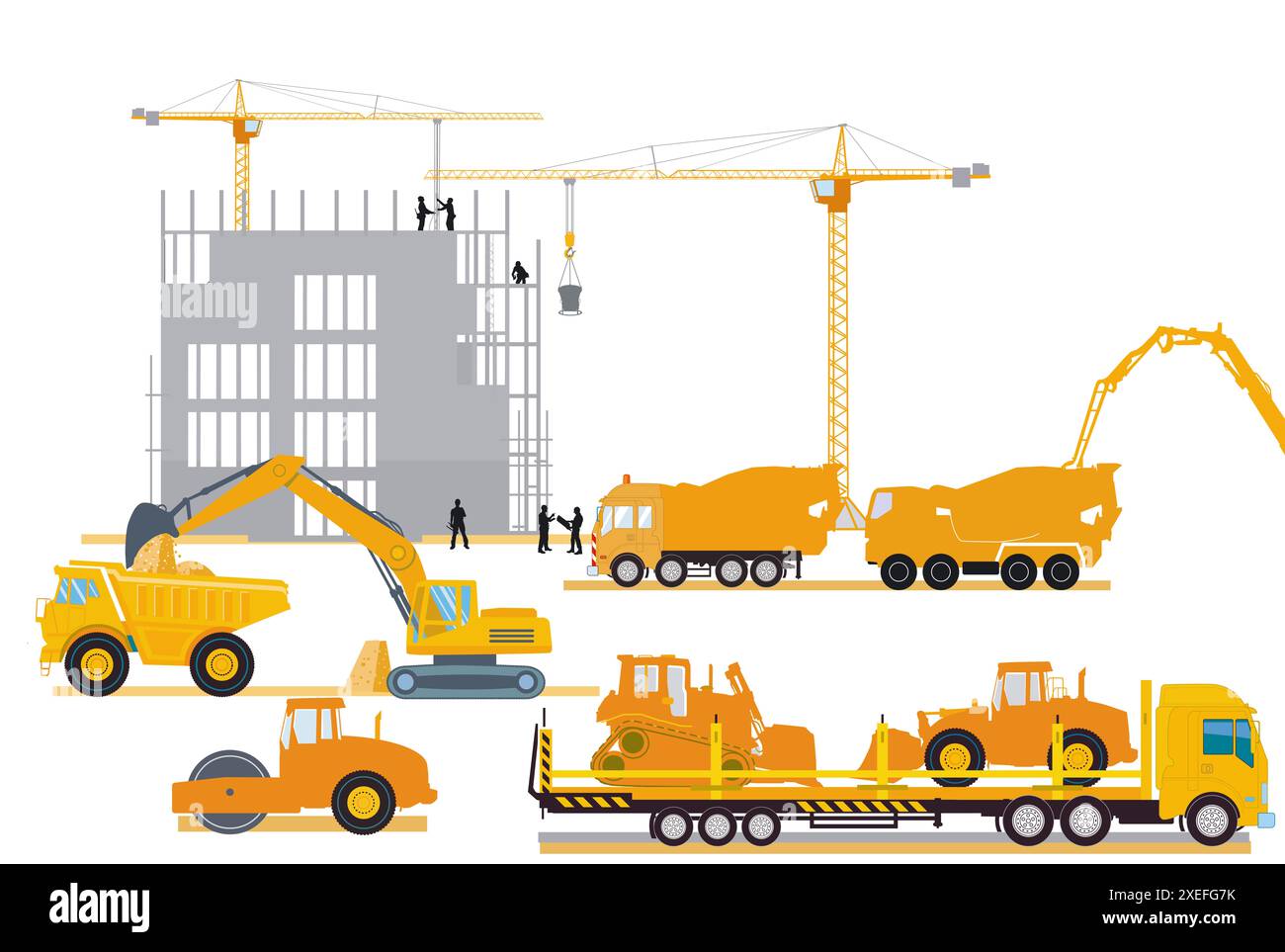 Construction site illustration hi-res stock photography and images - Alamy