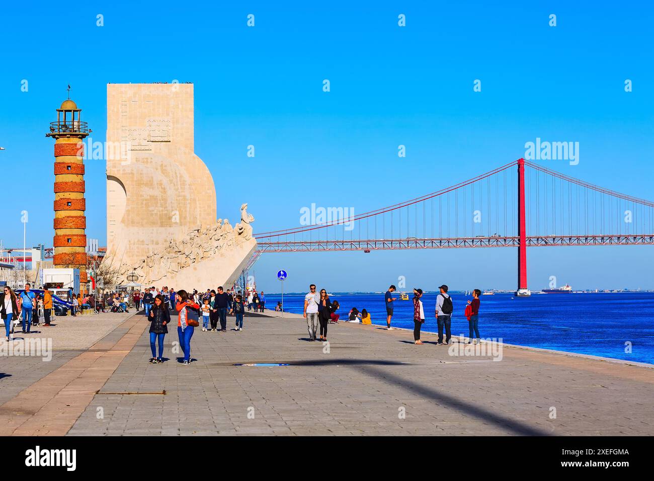 Lisbon golden gate bridge hi-res stock photography and images - Alamy